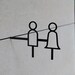 Double-sided WC Sign, Restroom Sign, Man Women Signs, Bathroom Sign ...