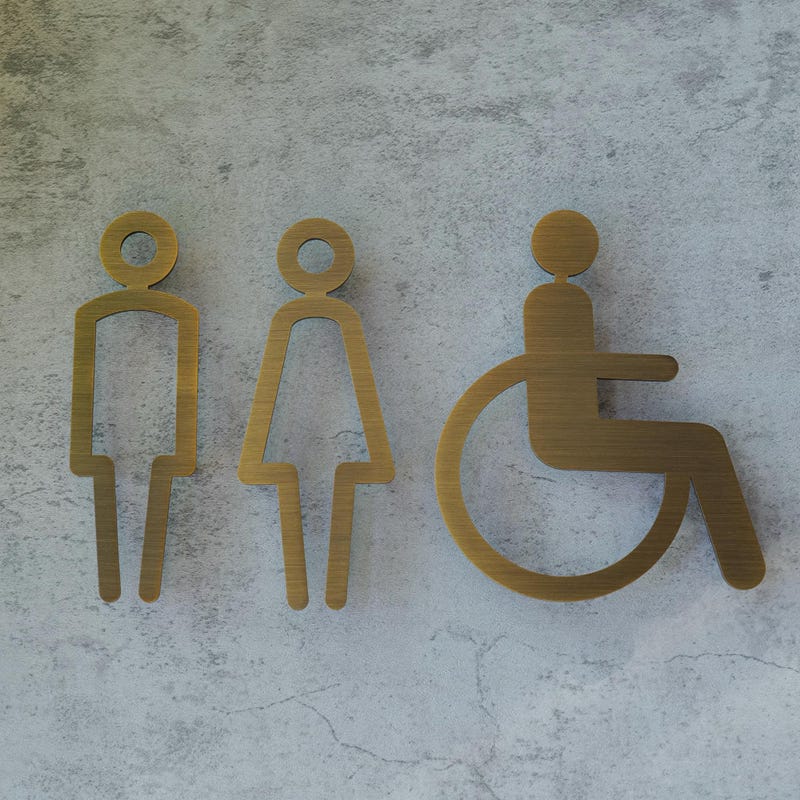 Bathroom Male and Female Signs - Etsy