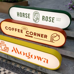 Custom Acrylic Light Box, Business Custom Logo Sign, Restaurant Cafe ...