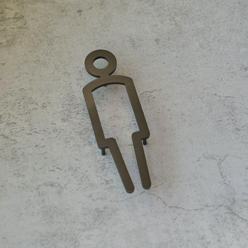 Restroom Sign - Modern Male Female Toilet Symbols | Metal Restroom ...