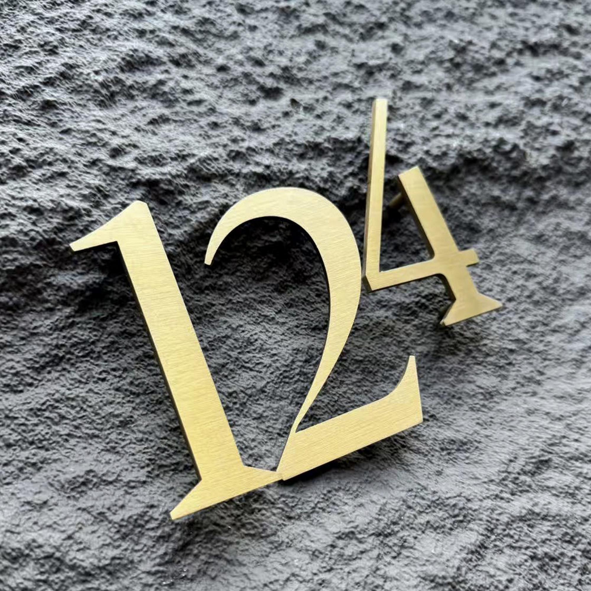 Brass Numbers,modern House Numbers Letters ,mailbox Numbers,home ...