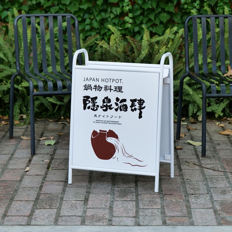 Customizable Metal Storefront Sign – Double-sided Freestanding A-frame ...