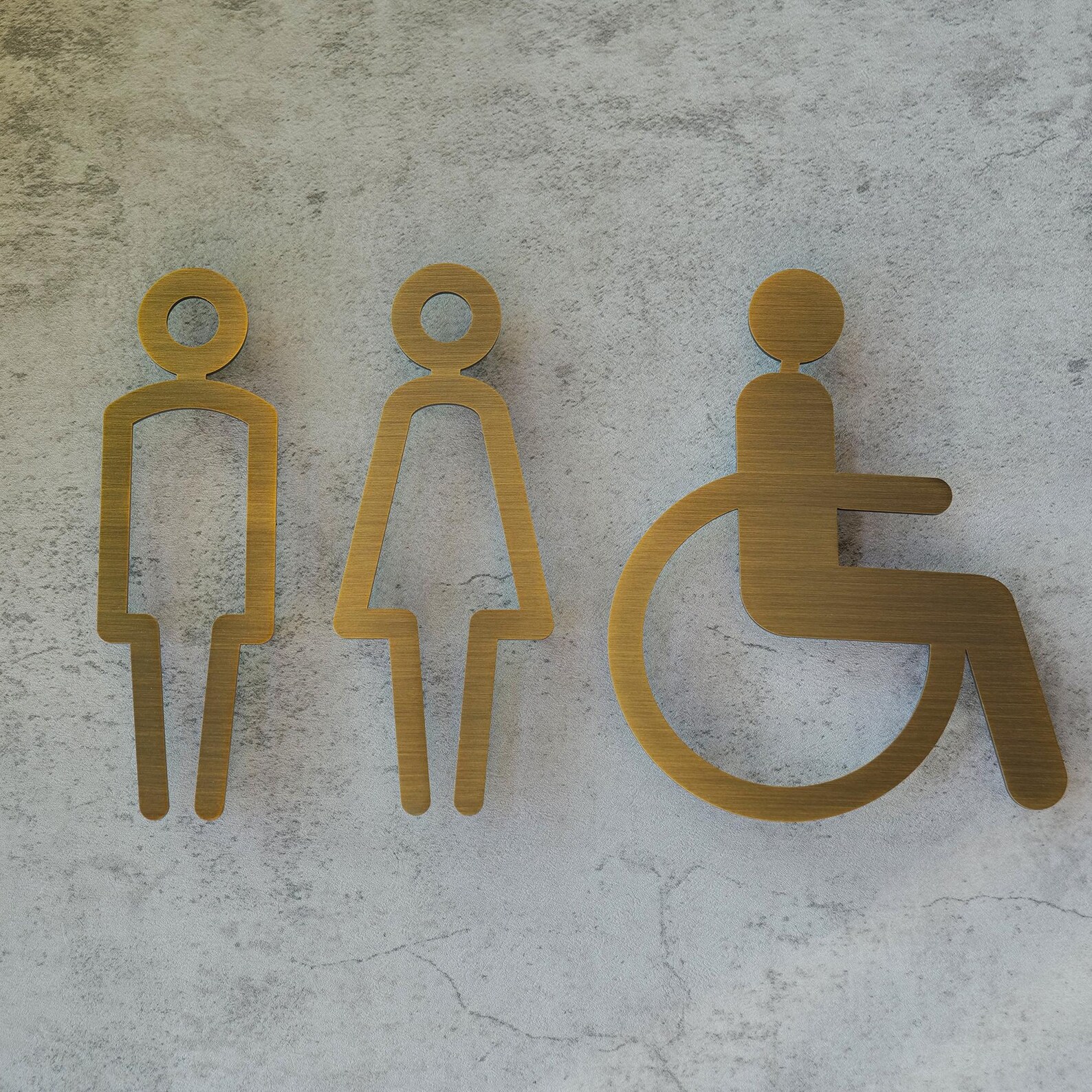 Restroom Sign - Modern Male Female Toilet Symbols | Metal Restroom ...