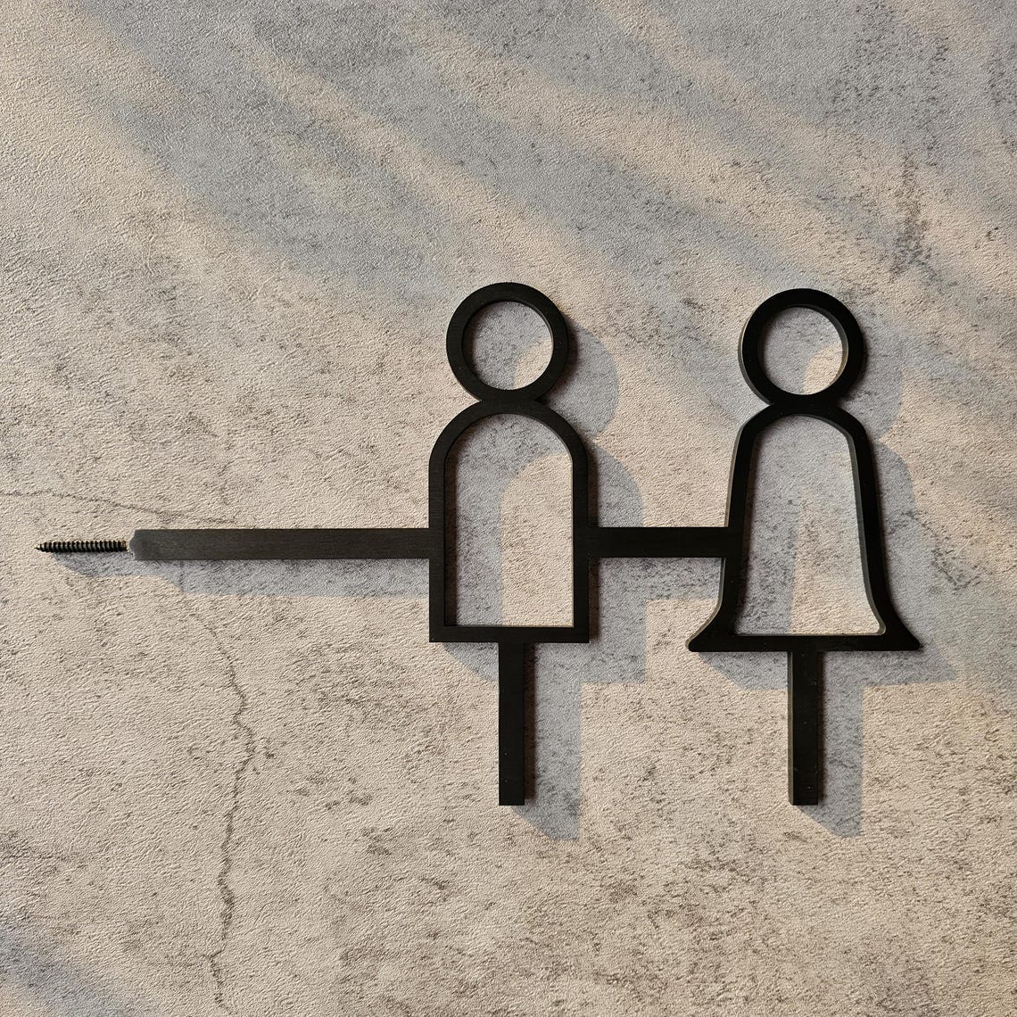 Double-sided WC Sign, Restroom Sign, Man Women Signs, Bathroom Sign ...