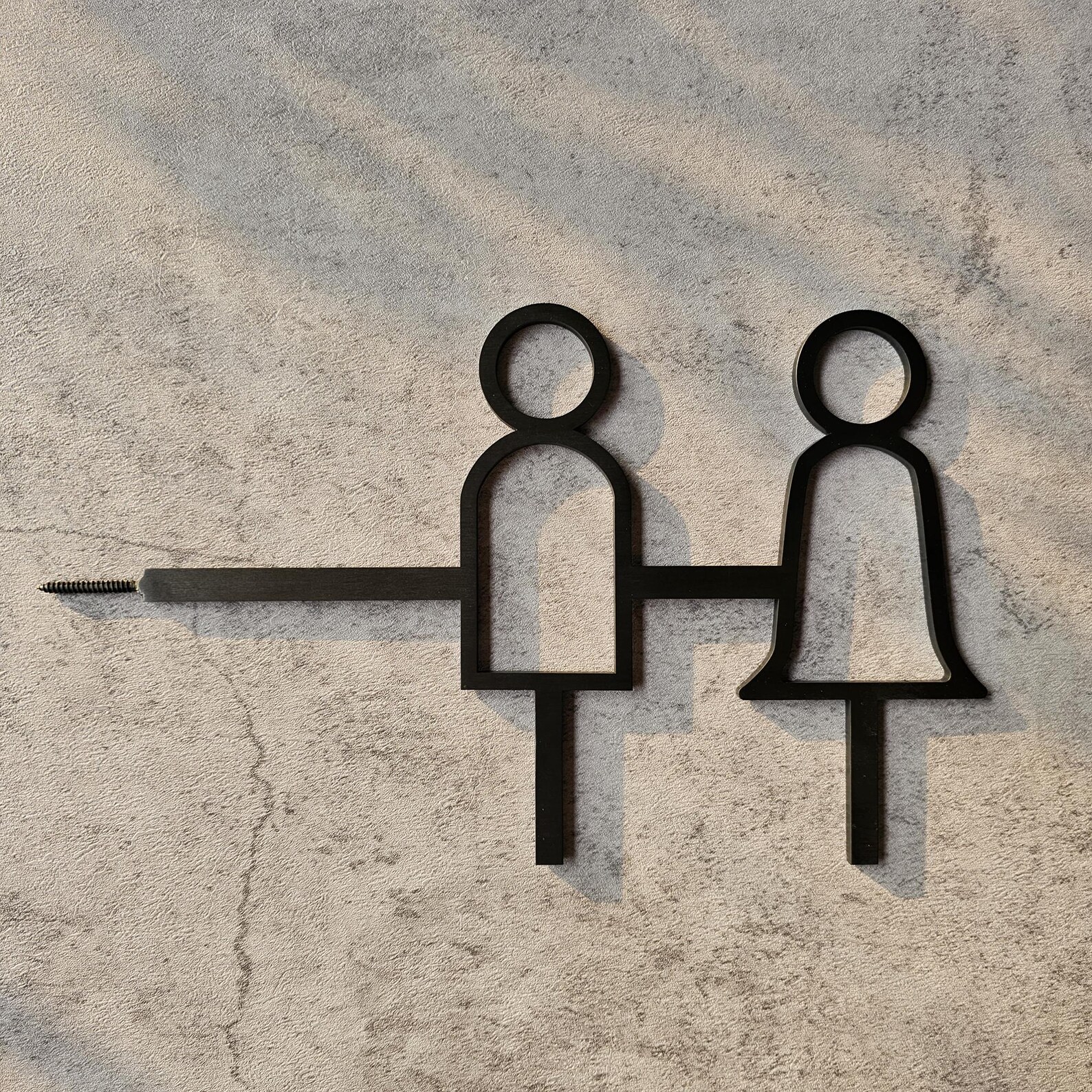 Double-sided WC Sign, Restroom Sign, Man Women Signs, Bathroom Sign ...