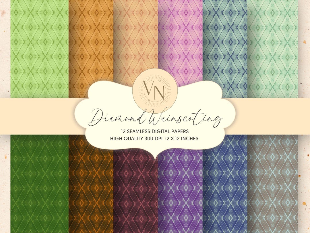 12 Victorian Lattice Seamless Patterns, Antique Library Wainscoting ...