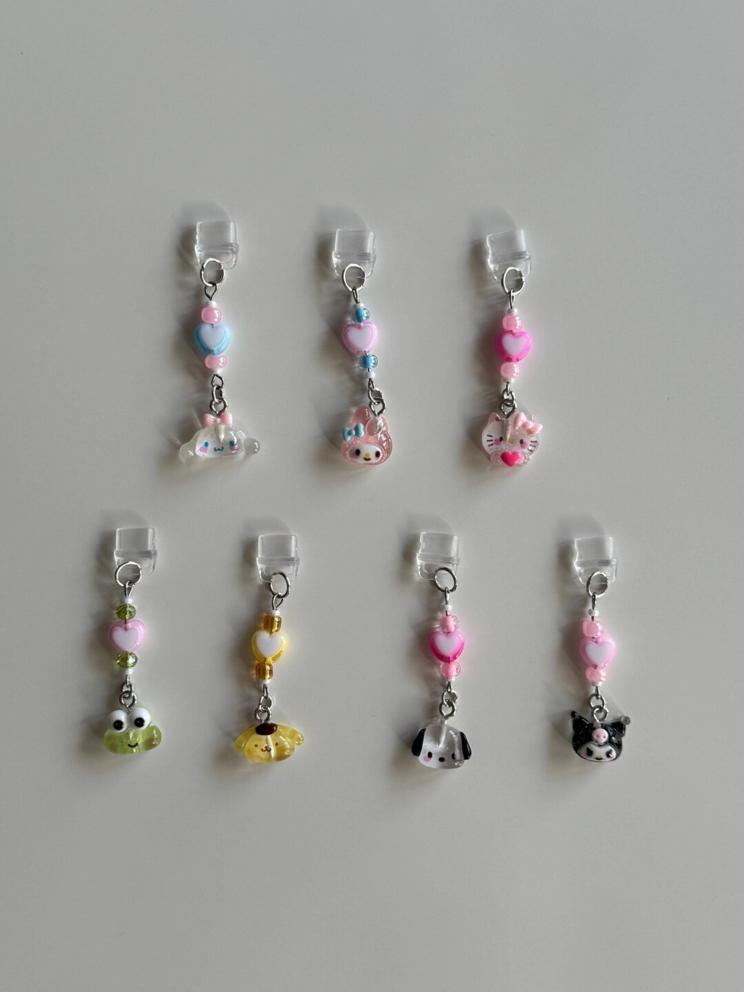 Kawaii USB-C Port Dust Plug Charm | Handmade Beaded Electronics ...