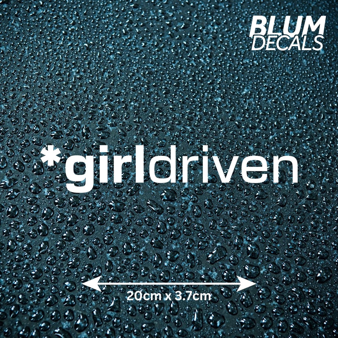 Girl Driven Vinyl Decal Sticker | Funny Novelty Car Decal Sticker | Car ...