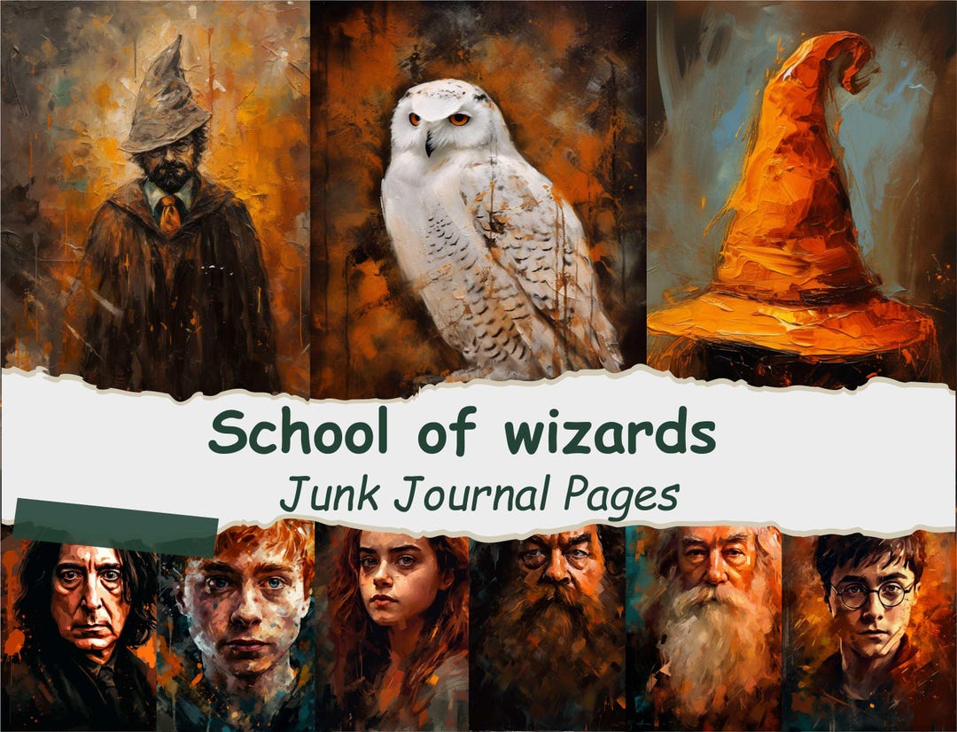Wizard Junk Journal Pages Perfect for Magic Junk Journal Kit, Vintage ...