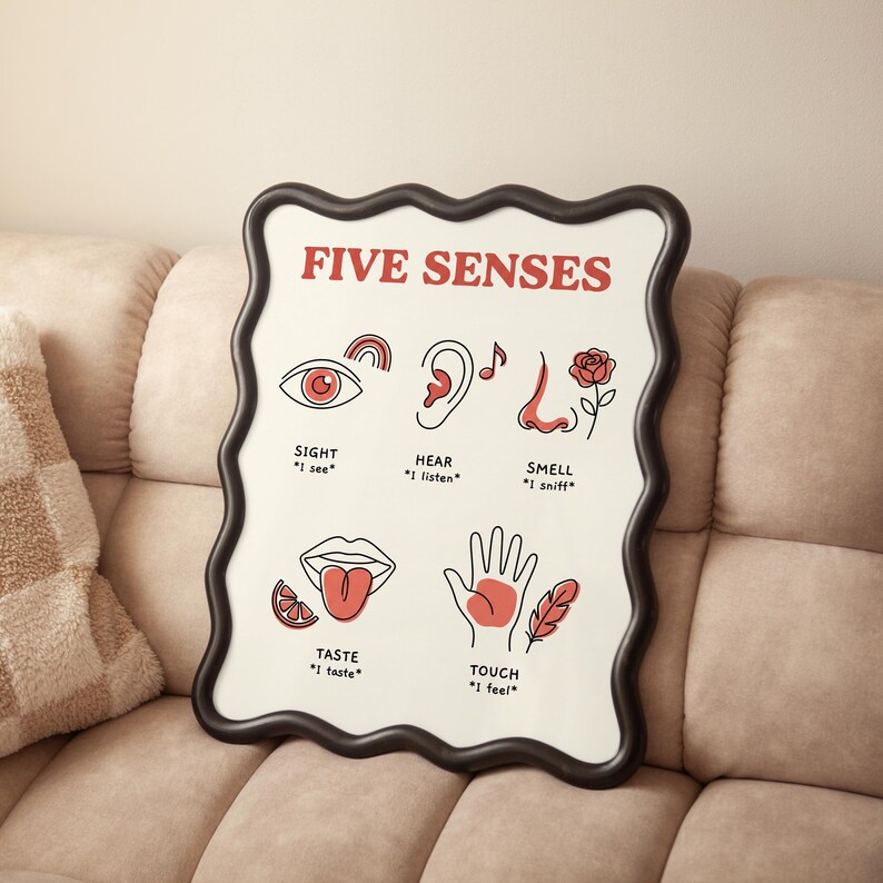 Five Senses Kids Print, Educational Wall Art (nursery, Playroom) - Etsy