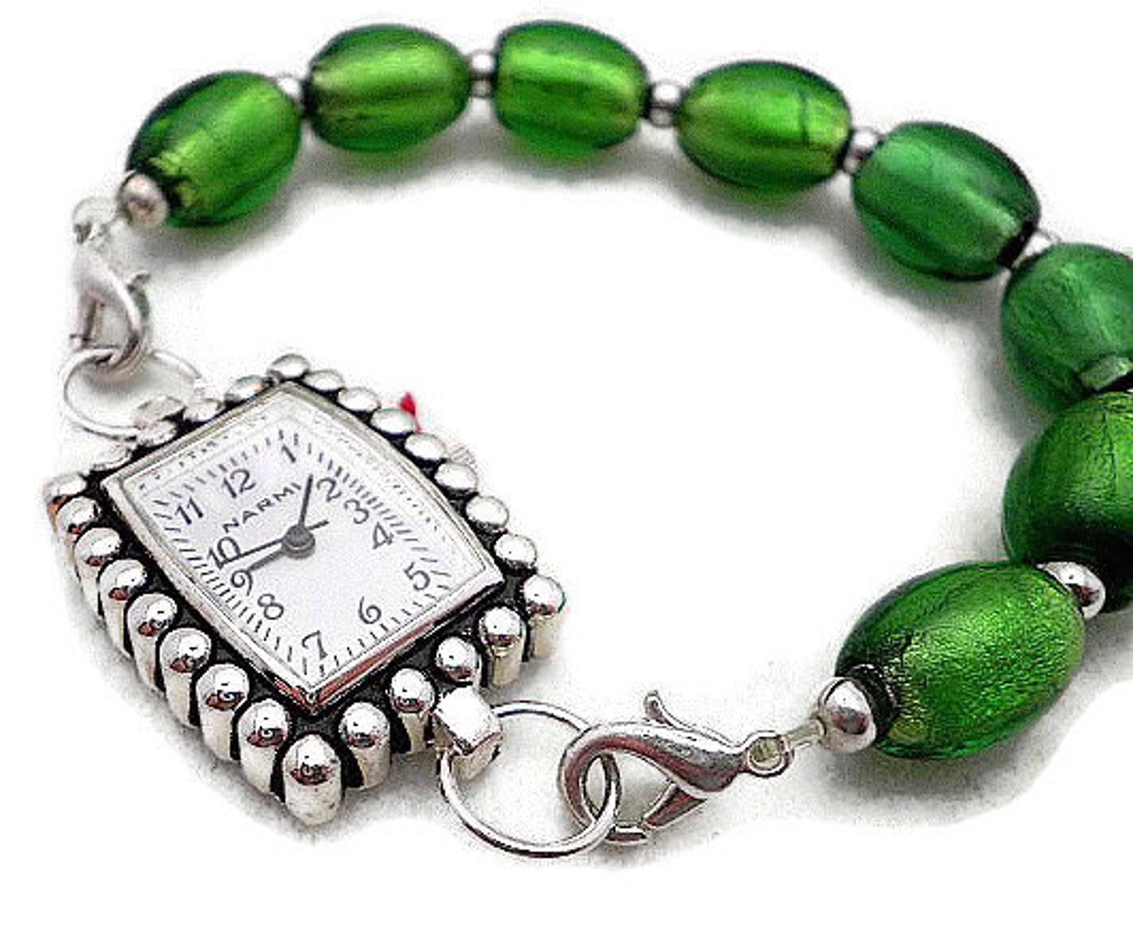 Beaded Square Watch Face Ladies Watch Face White Watch | Etsy