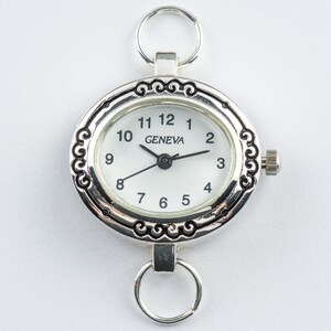 Silver Watch Face, Oval Watch Face, Ladies Watch Face, White Watch Face ...
