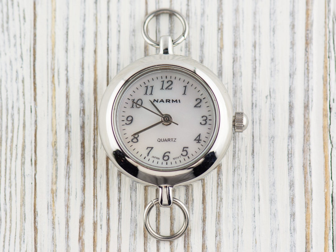 Round Watch Face, Stainless Steel Frame, Mother of Pearl Watch Dial ...