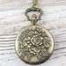 Roses Bronze Pocket Watch Long Necklace / Unique Watches / - Etsy