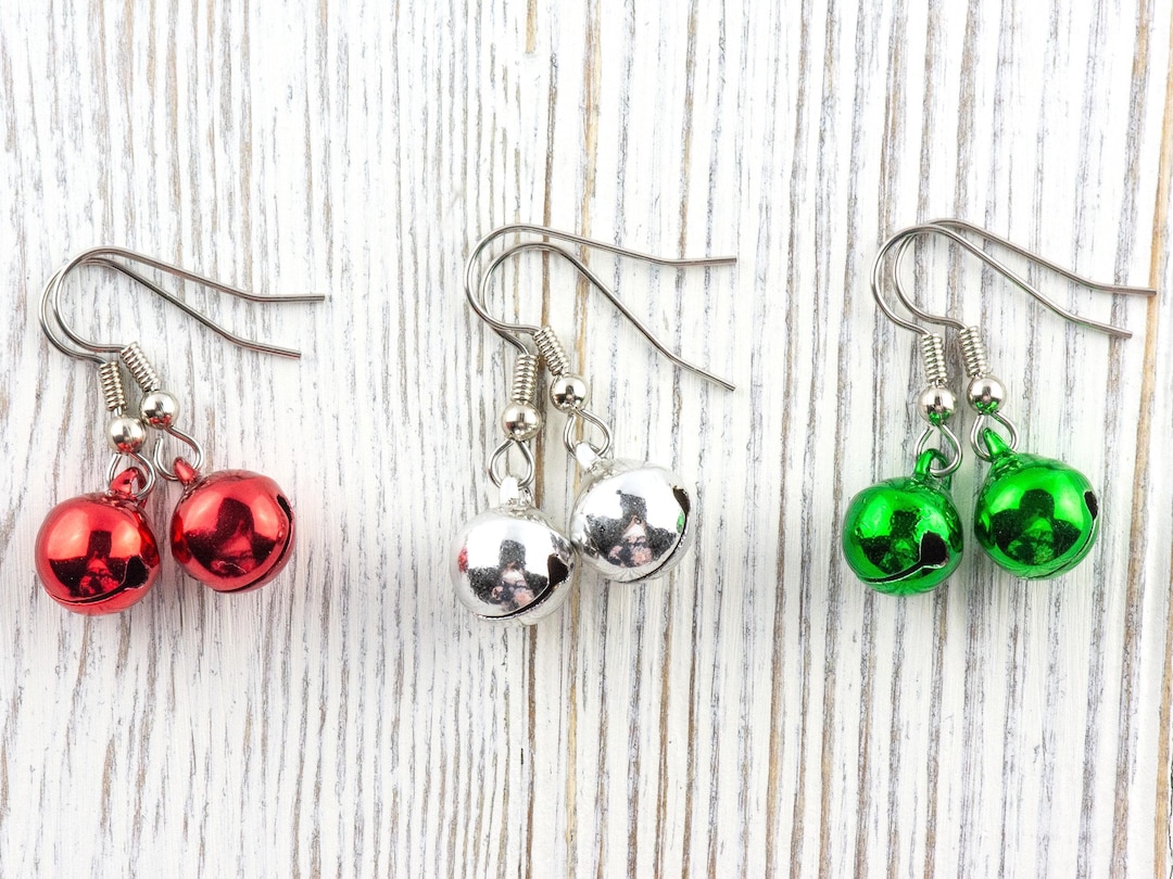 Jingle Bell Dangle Christmas Earrings • Holiday Jewelry • Feeling ...