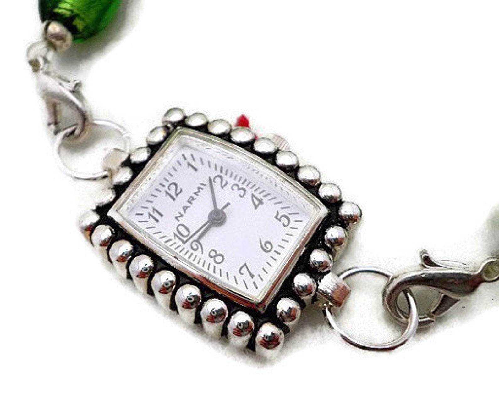 Beaded Square Watch Face Ladies Watch Face White Watch | Etsy