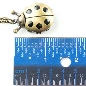Ladybug Bronze Pocket Watch Long Necklace / Unique Watches / Nature ...