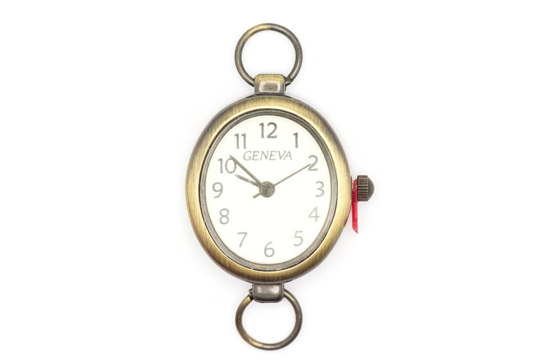 Antique Gold Oval Watch Face White Face Watch Beading Watch - Etsy