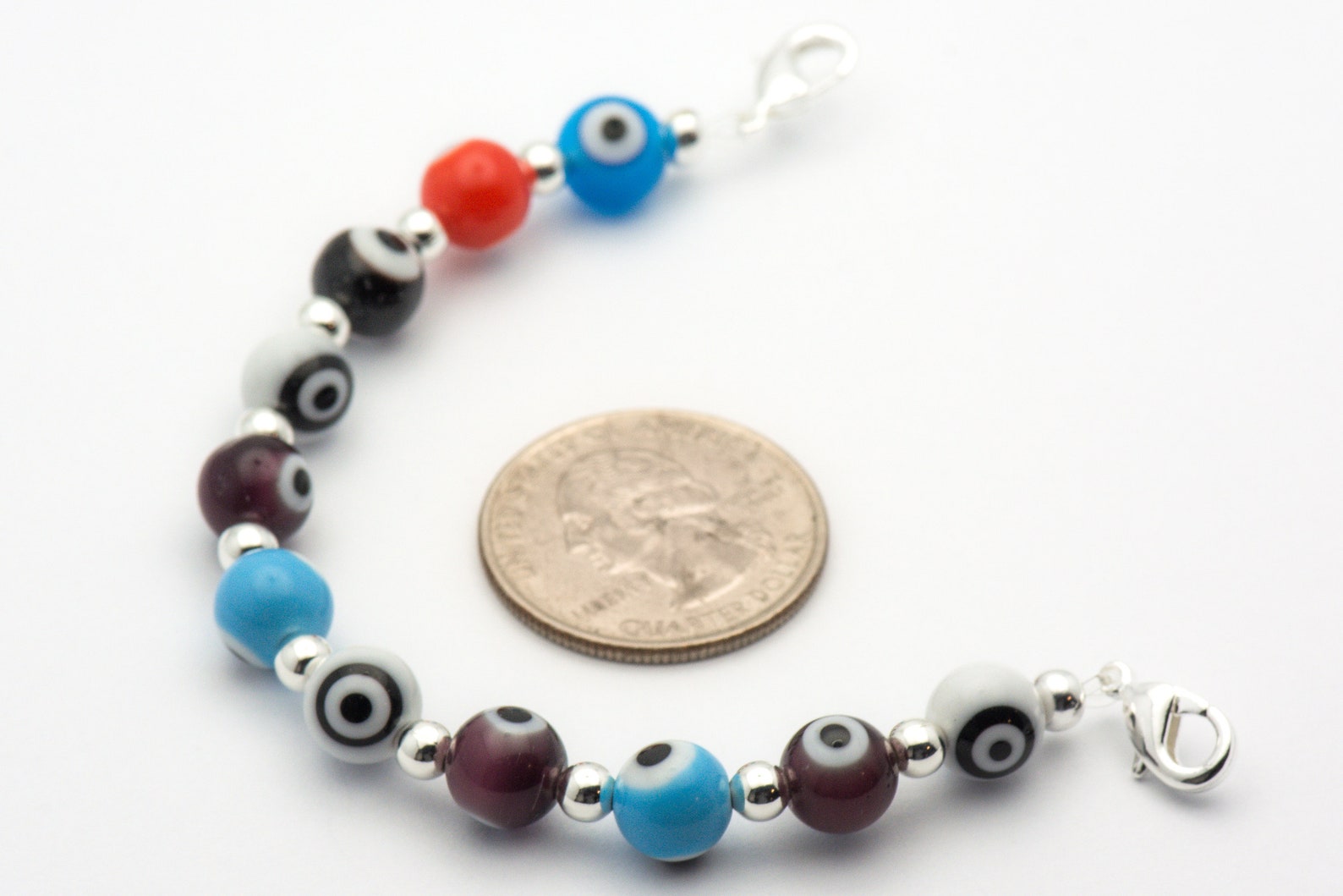 Evil Eye Multicolor Watch Band Medical ID Bracelet Handmade - Etsy