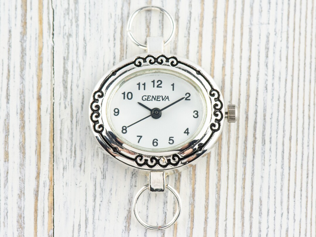 Silver Watch Face, Oval Watch Face, Ladies Watch Face, White Watch Face ...