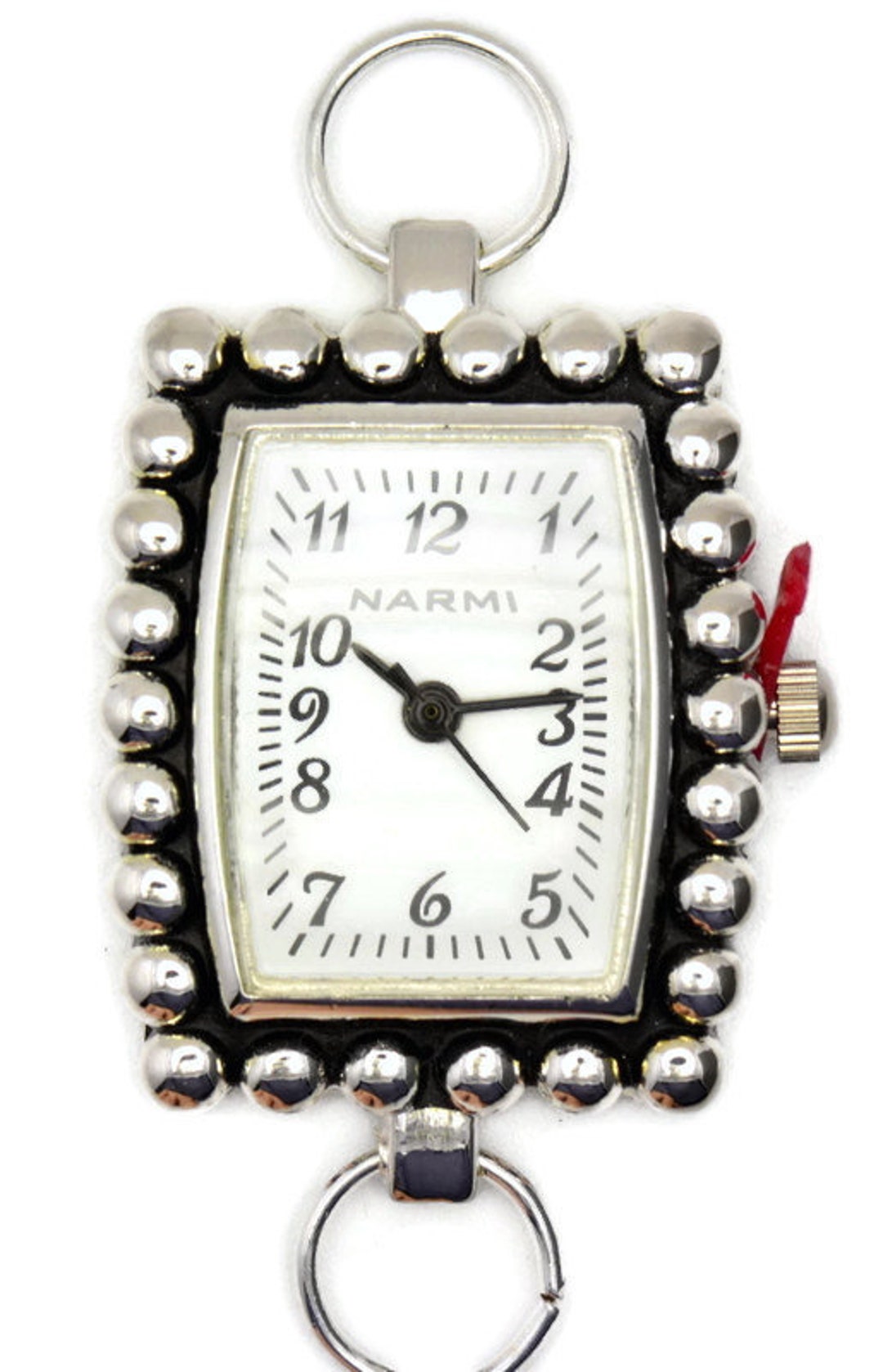 Beaded Square Watch Face, Ladies Watch Face, White Watch Face, White ...
