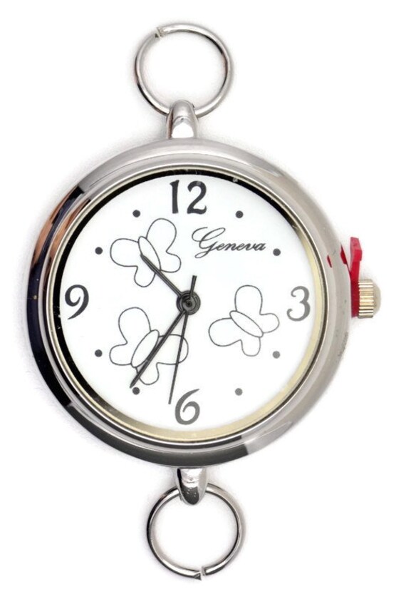 Butterfly Round Watch Face White Watch Face Ladies Watch | Etsy