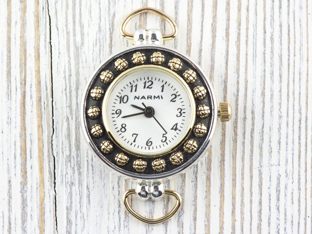 Dandelion White Dial Two-tone Round Watch Face • DIY Beading Watch ...