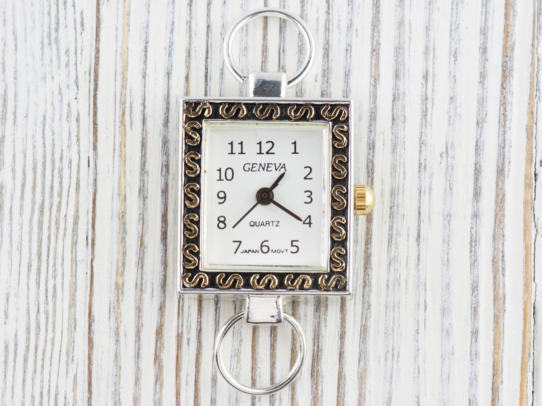 Two Tone Square Silver Watch Face / Beading Watch Face for ...