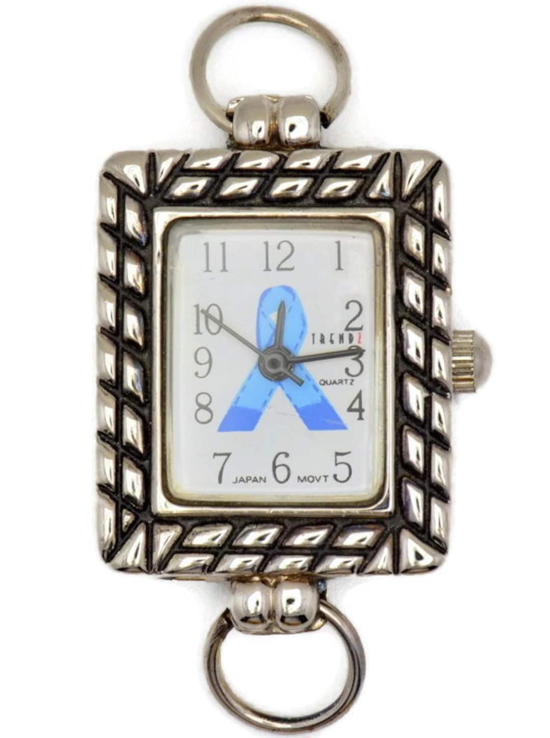 Light Blue Ribbon Watch Face, Awareness Watch Face, Square Watch Face ...