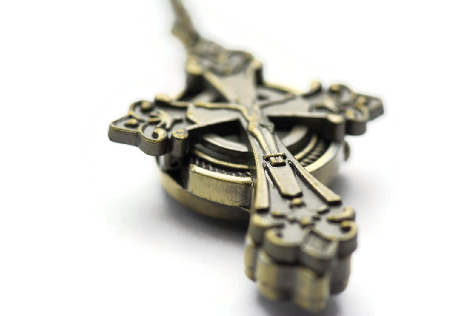 Carved Cross Pocket Watch Necklace Chain Necklace Watch - Etsy