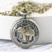 Elephant Bronze Pocket Watch Long Necklace / Unique Watches / Elephant ...