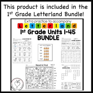 1st Grade Letterland Unscramble It Units 1-13 - Etsy
