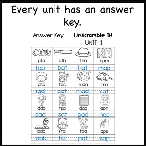 1st Grade Letterland Unscramble It Units 1-13 - Etsy