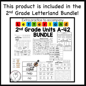 2nd Grade Letterland Unscramble It Units A-42 - Etsy