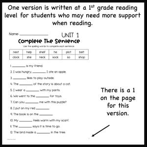 2nd Grade Letterland Complete the Sentences Units A-20 - Etsy