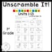 1st Grade Letterland Unscramble It Units 1-13 - Etsy