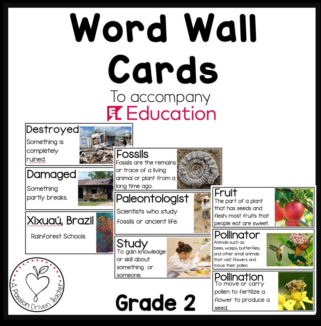 2nd Grade Word Wall Cards for EL Education - Etsy