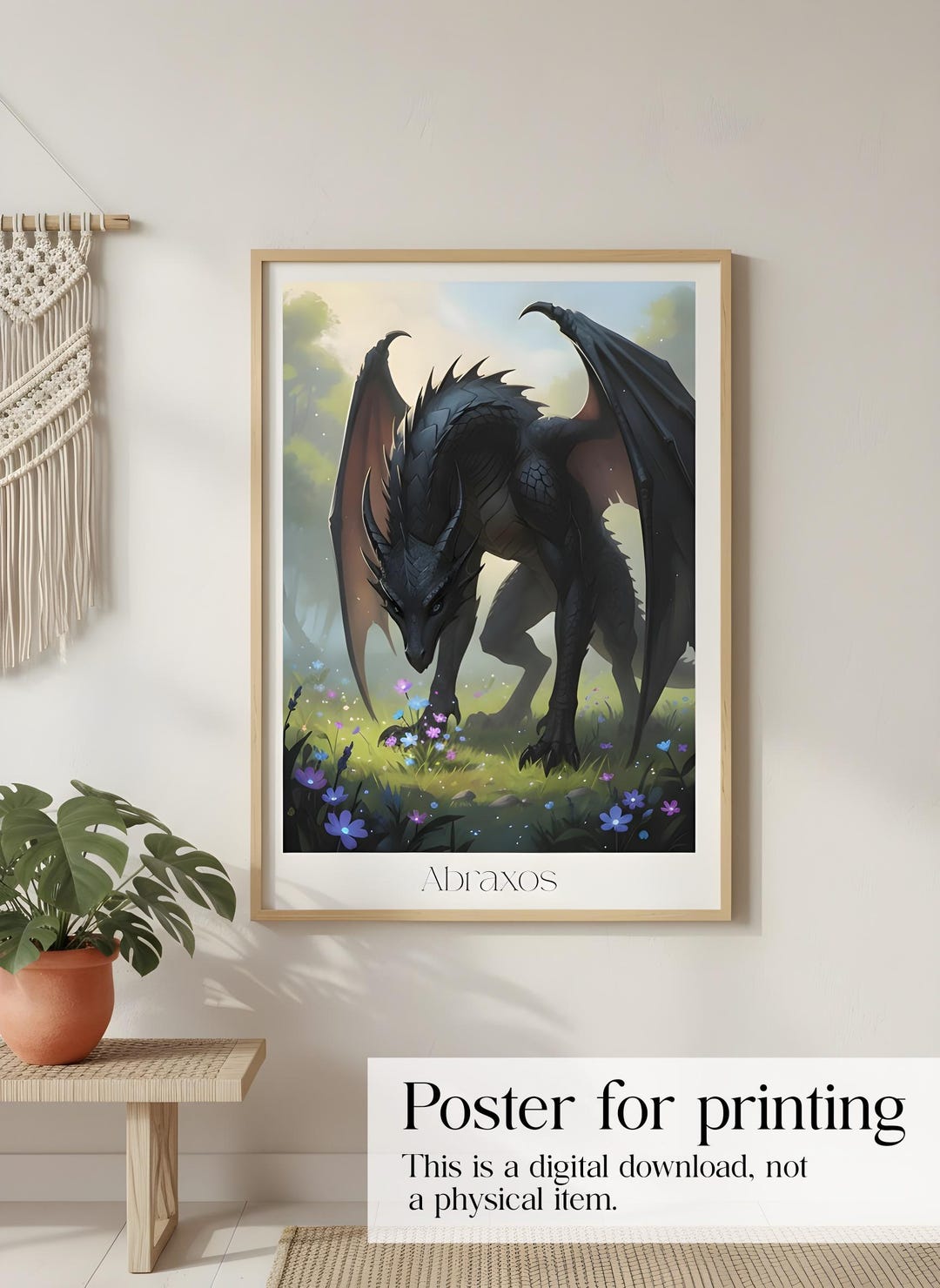 Digital Poster – Abraxos the Flower-sniffing Wyvern | Inspired by ...