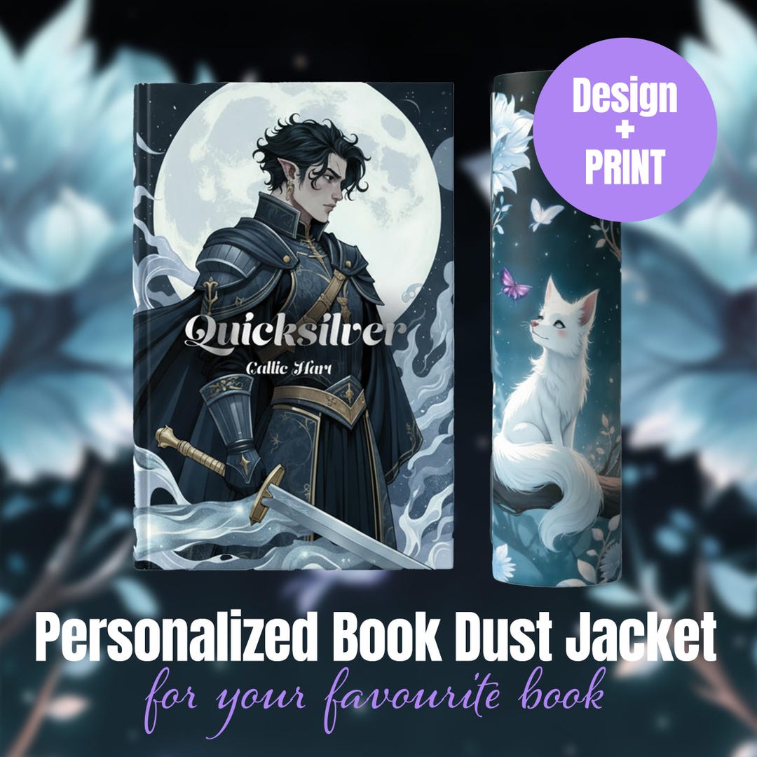 Personalized Book Dust Jacket – Custom Design + Printed With Silver ...