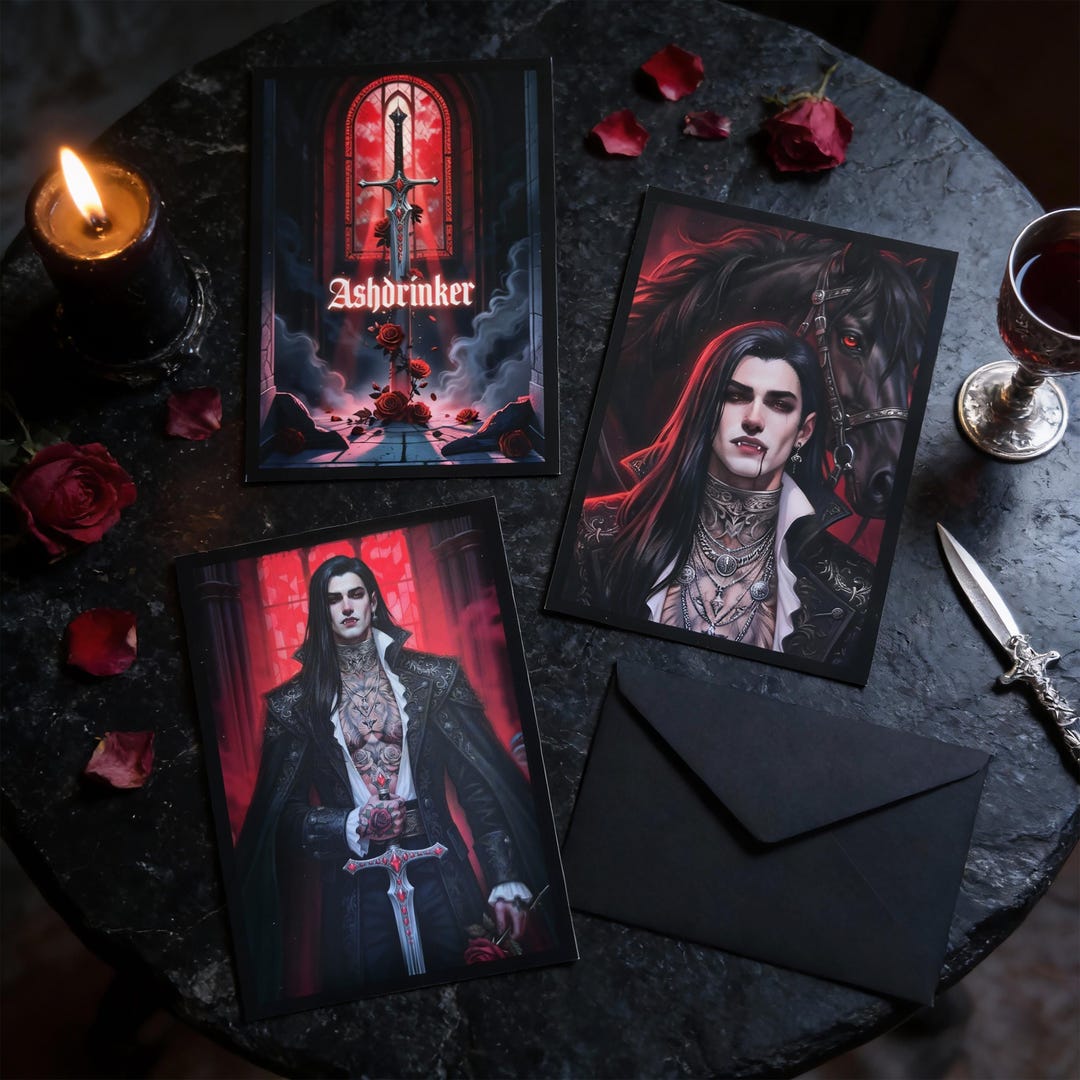 Vampire Empire Postcards – Gothic Fanart, Dark Fantasy Art (set of 3 ...
