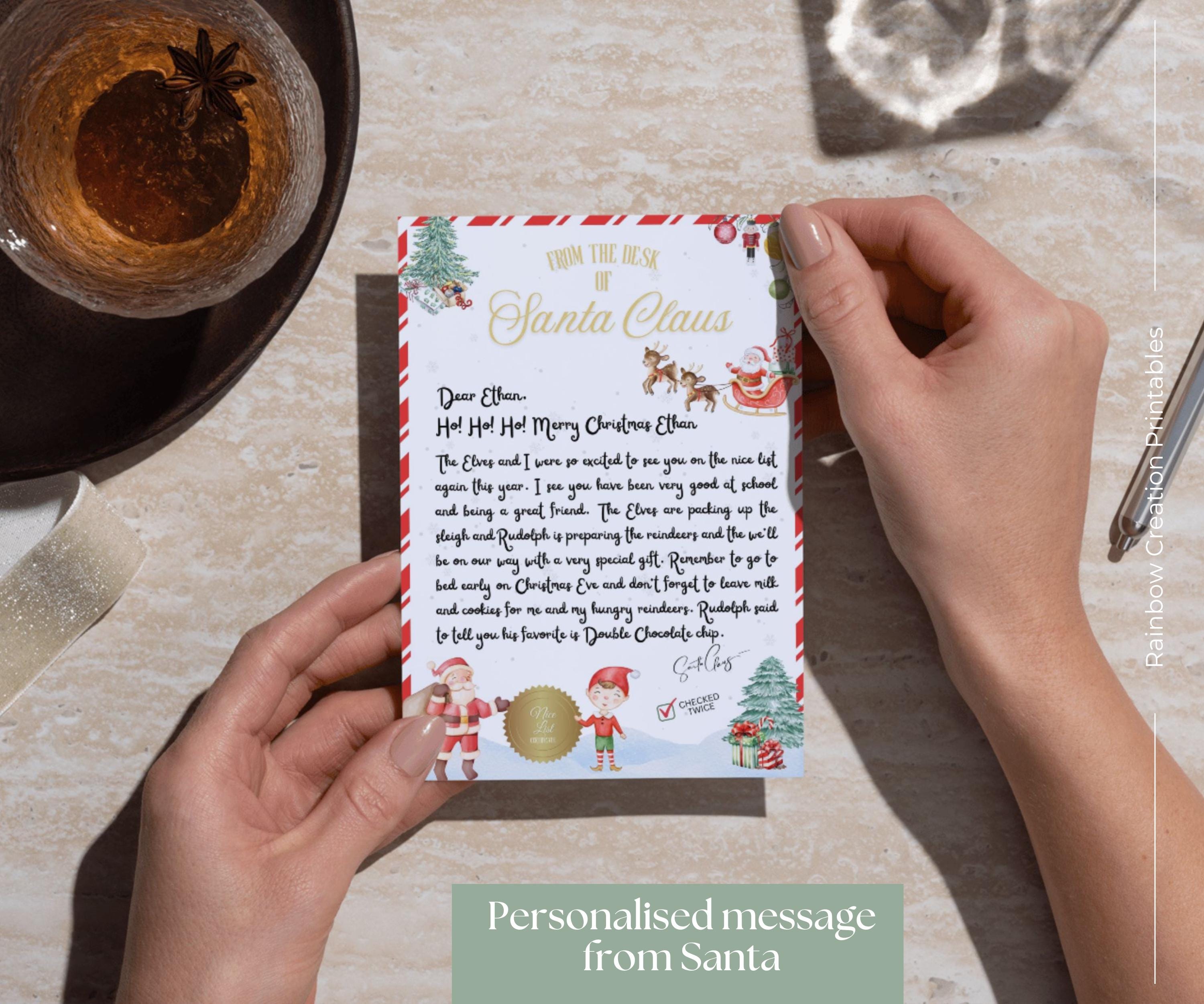 Personalised Letter From Santa Claus, Father Christmas, Nice List ...