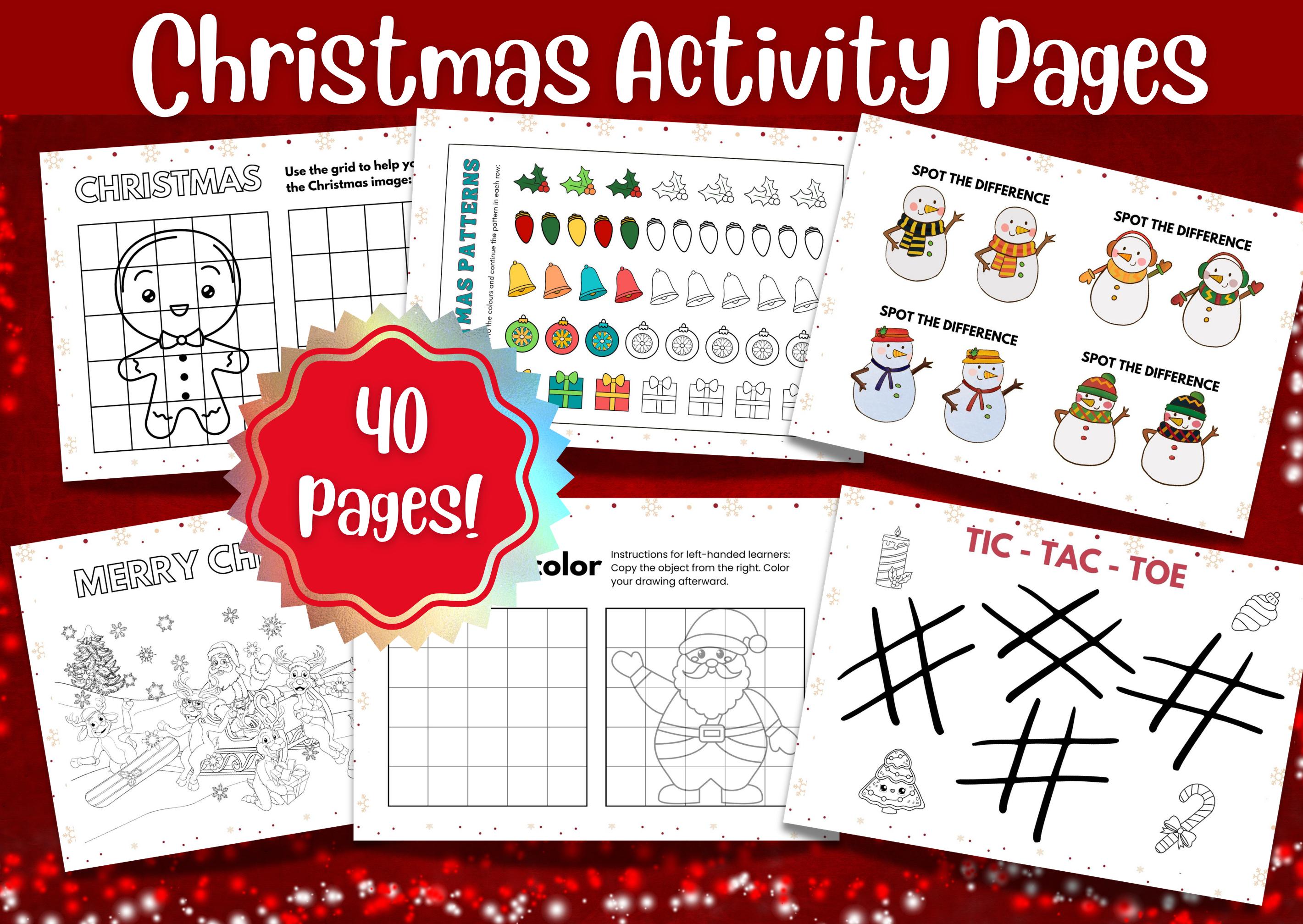 40 Printable Christmas Activities, Christmas Activity Bundle, Kid's ...