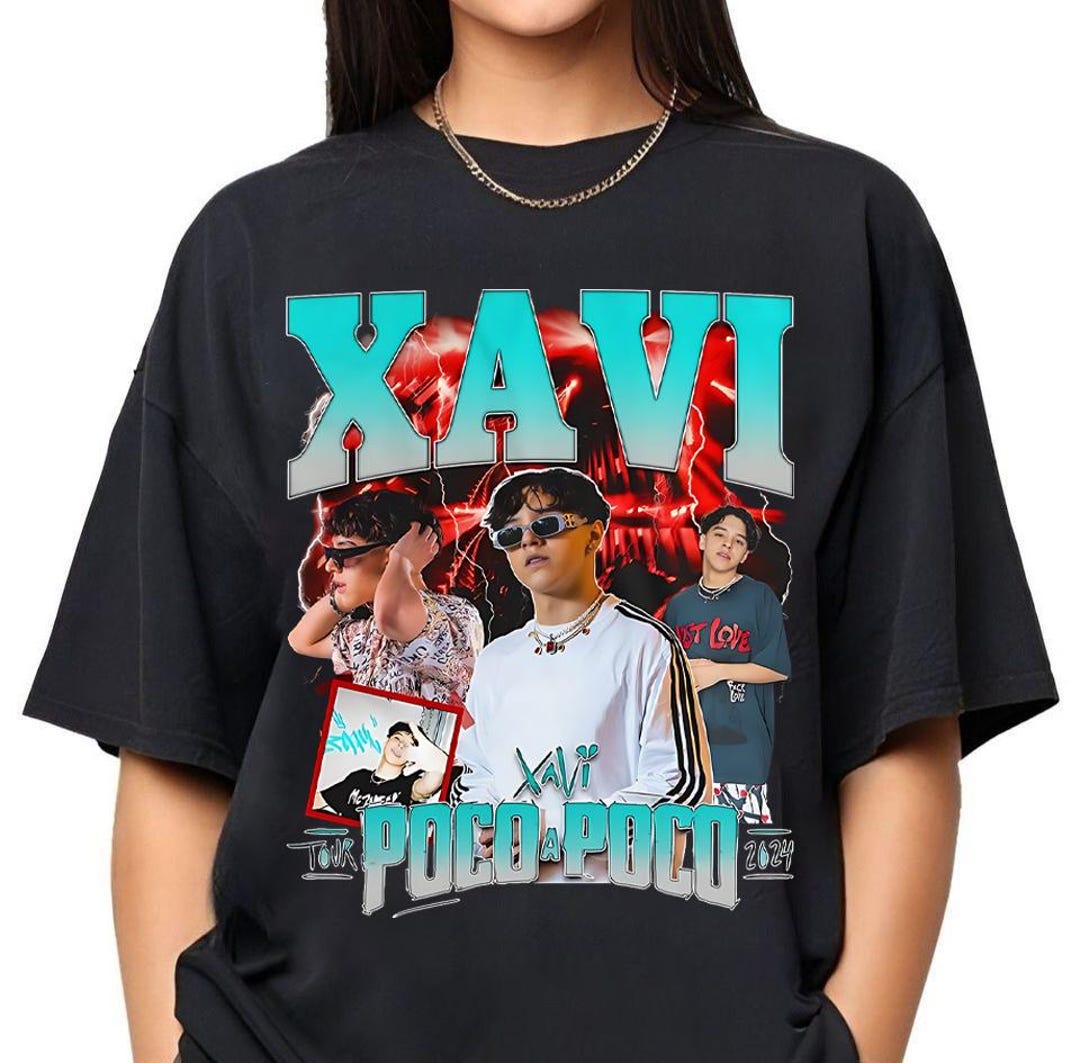 XAVI PNG, Vintage XAVI Poco A Poco Tour Design, Retro Xavi Concert 2024 ...