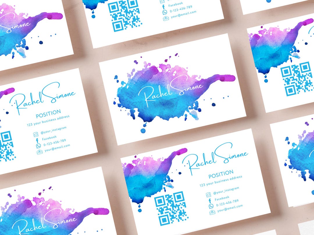 Artistic Business Card for Painting and Watercolor Lovers | Creative ...