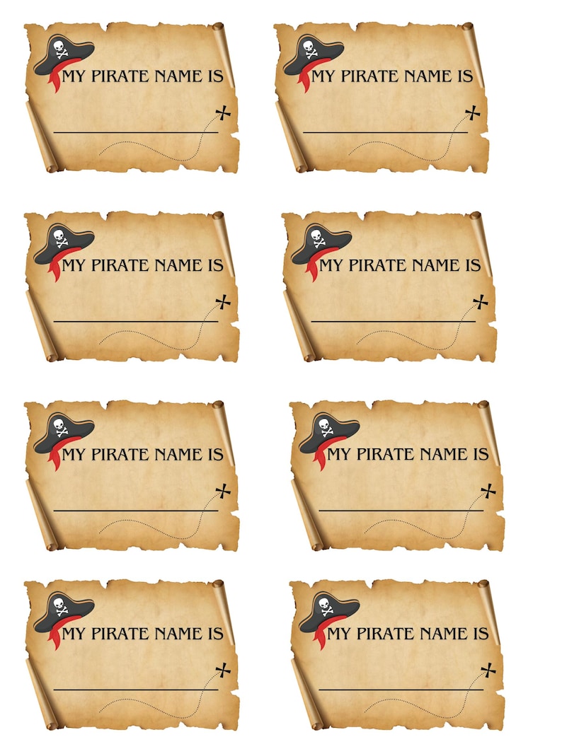 What’s Your Pirate Name Printable | Pirate Party | Pirate Themed ...