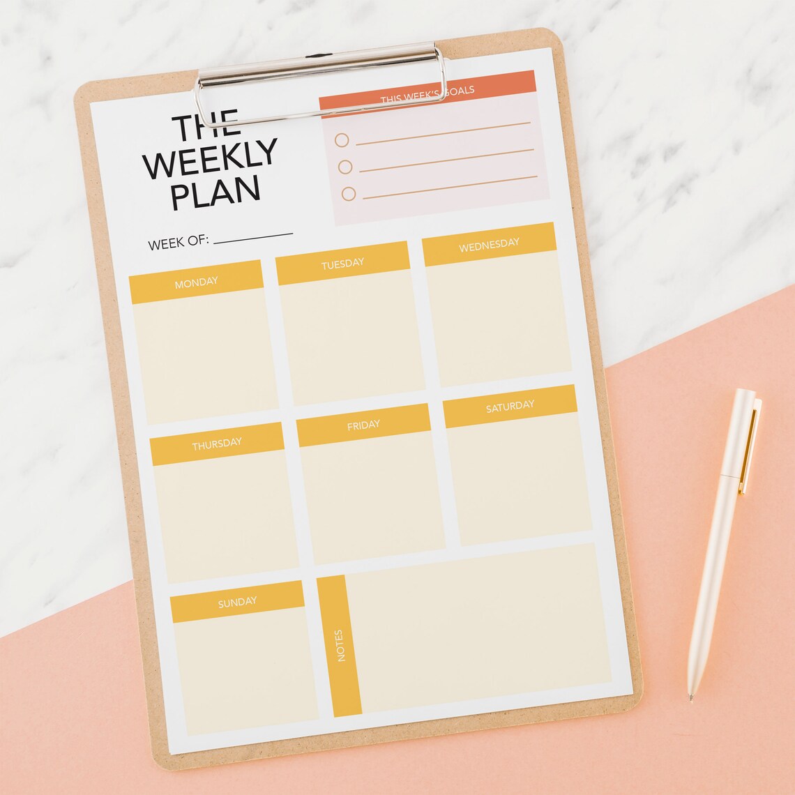 Daily and Weekly Planner Schedule PRINTABLE // Downloadable Letter or ...