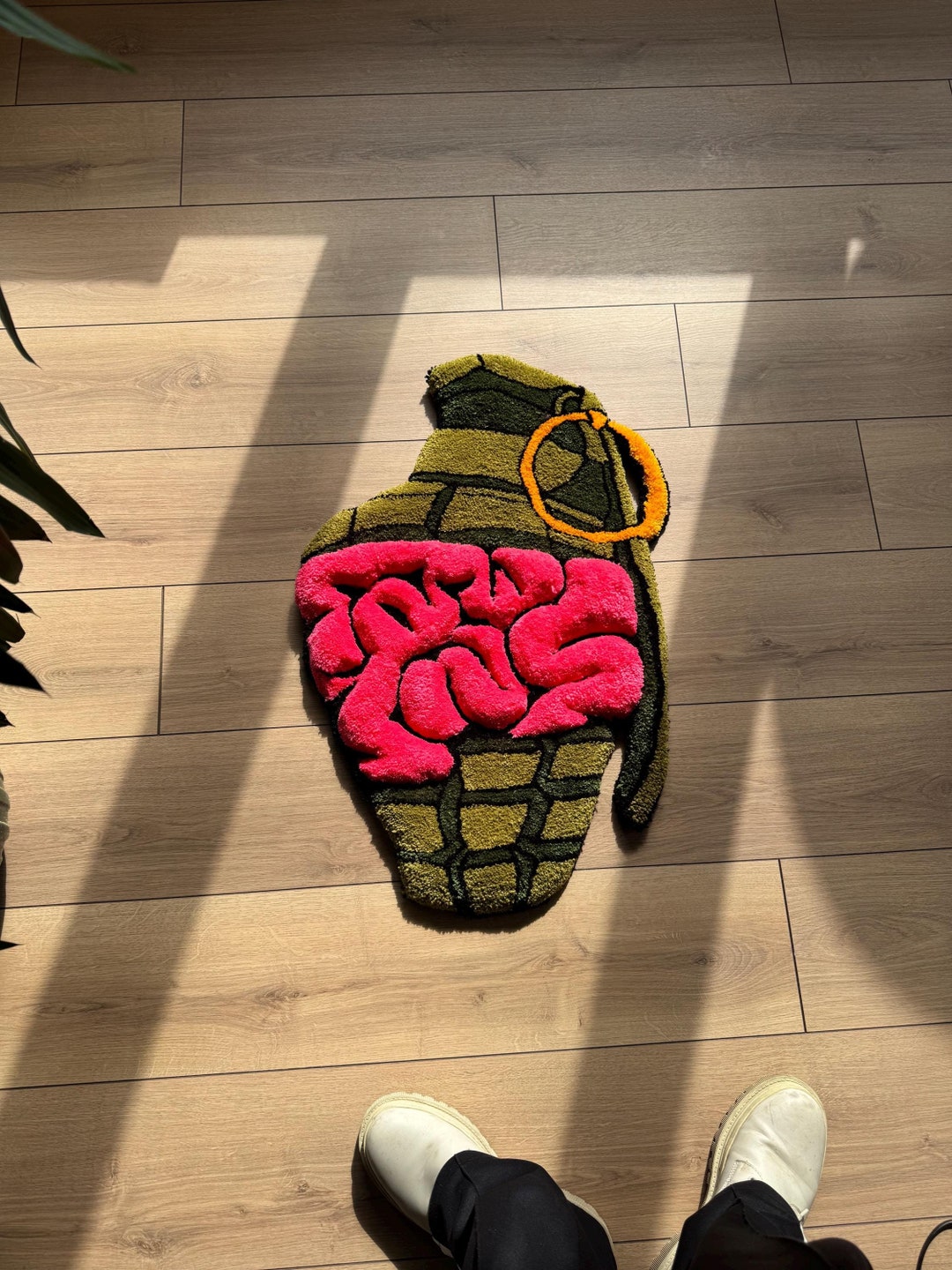 3D Unique Brain Bomb Tufted Rug Modern Interior Decor - Etsy