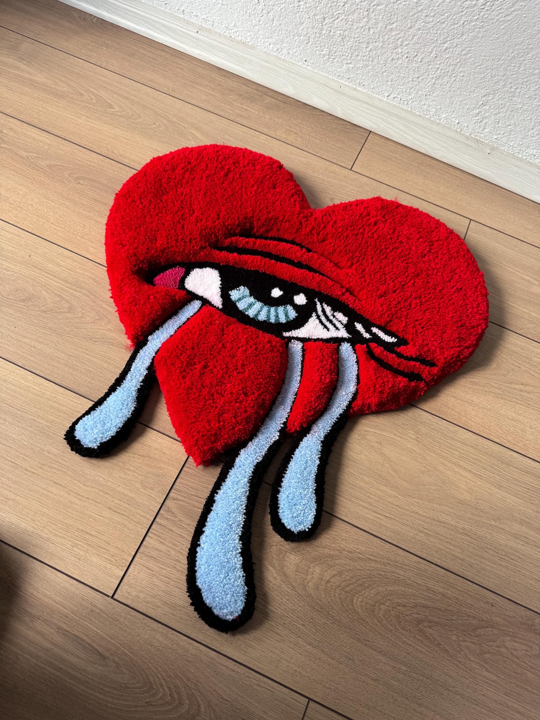 Crying Heart 3D Tufted Rug , Handmade Tufting Rug, Fluffy Rugs - Etsy