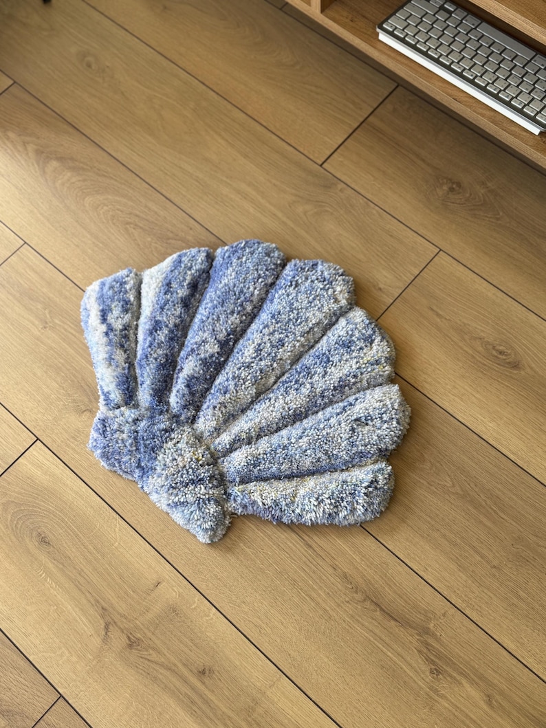 3D Oyster Tufted Rug – Fluffy Handmade Coastal Carpet – Soft Ocean ...