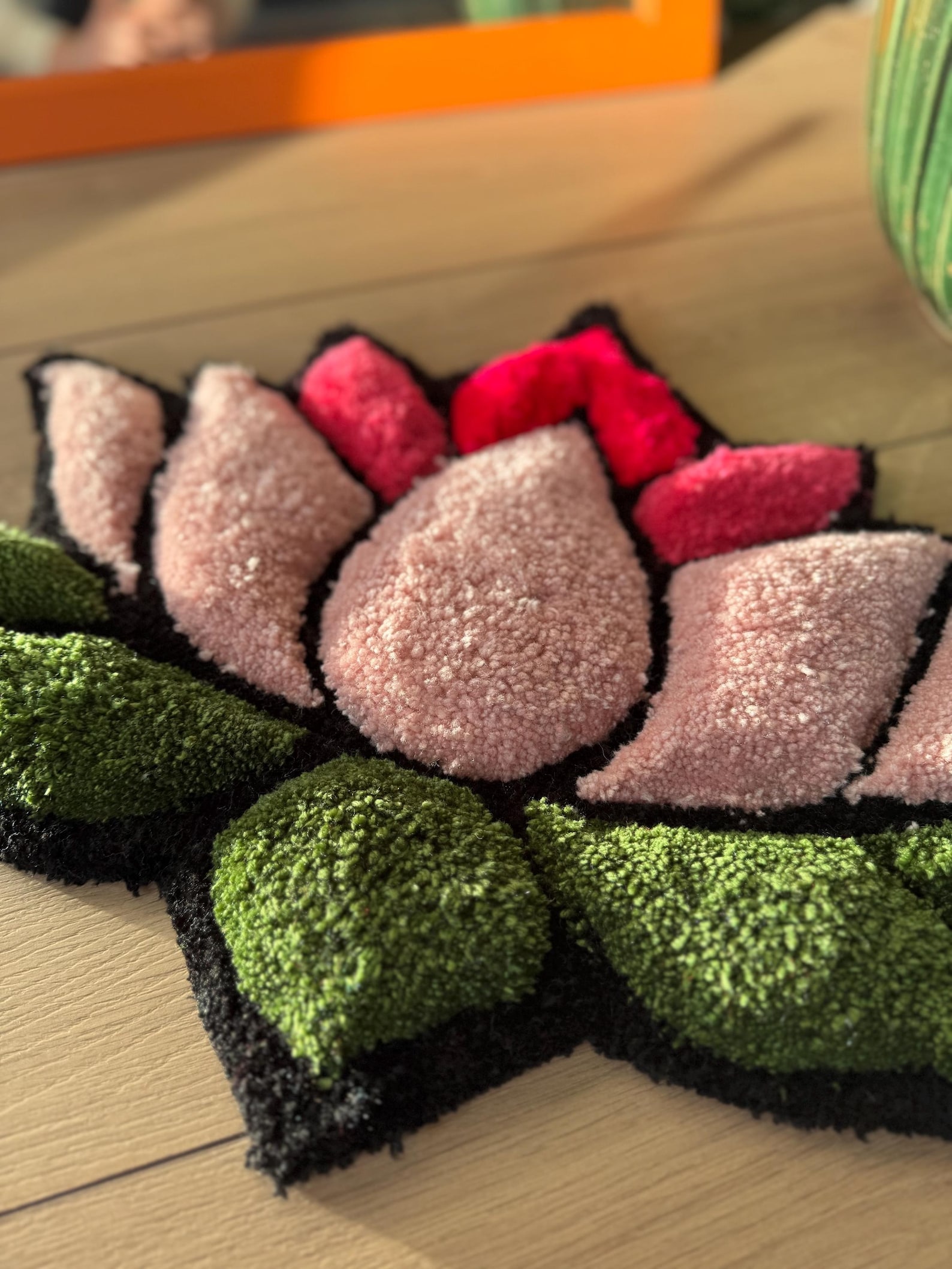 Lotus Flower 3D Fluffy Tufted Rug, Handmade Rug, Tufted Wall Art ...